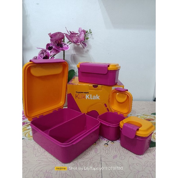 Klik Klak Set : Set Bekal Makanan Tupperware | Shopee Malaysia