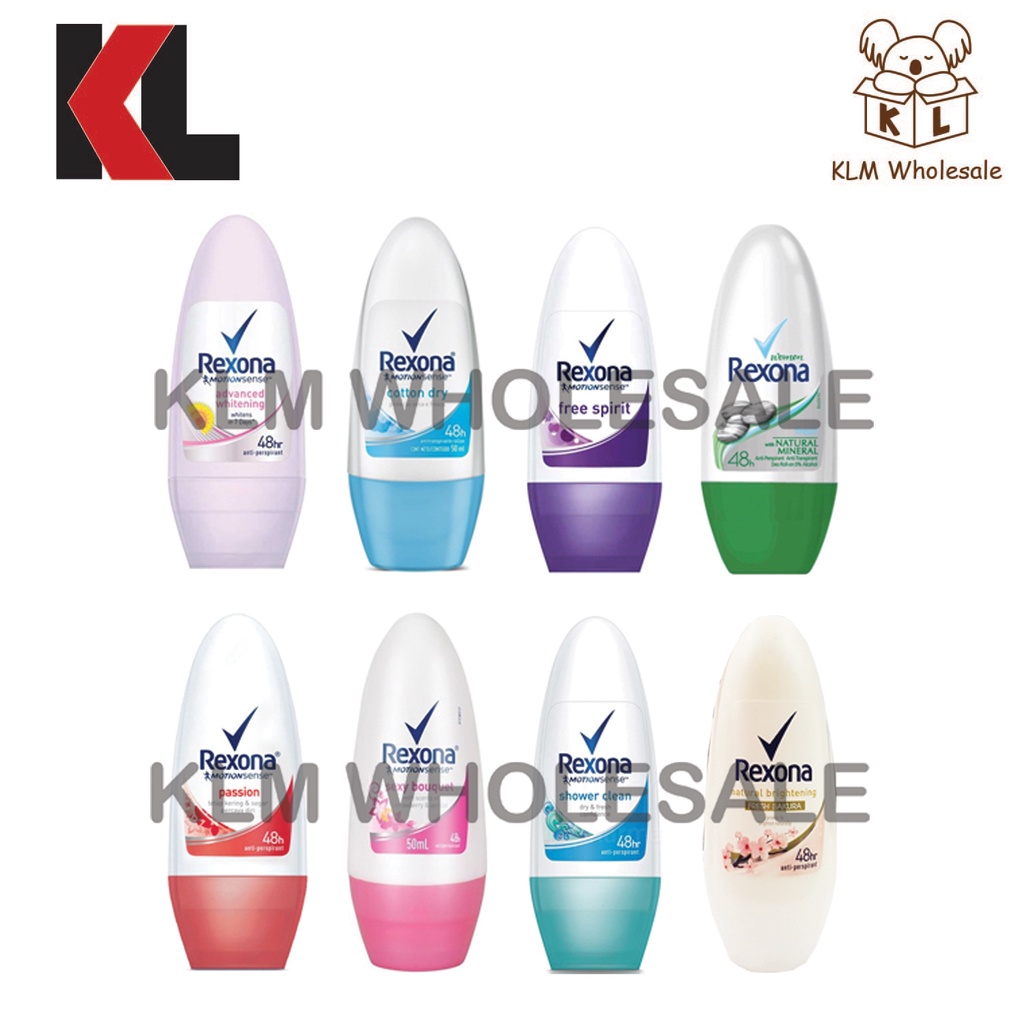 Rexona Women Deodorant Roll On 50ml - 8 Flavor (Ready Stock) | Shopee ...