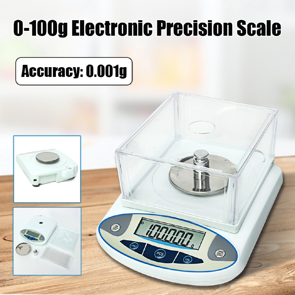 500/1000 x 0.01g 1mg Analytical Balance Set Electronic Digital Lab ...