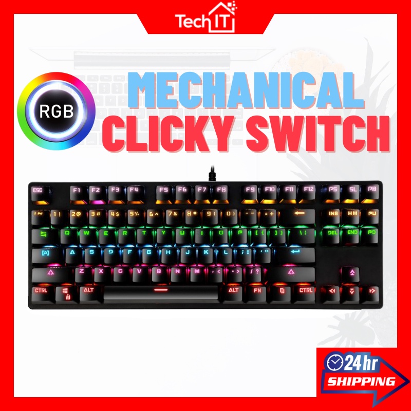 RGB Mechanical Keyboard 87 Key Button Gaming Keyboard Keyboard RGB ...