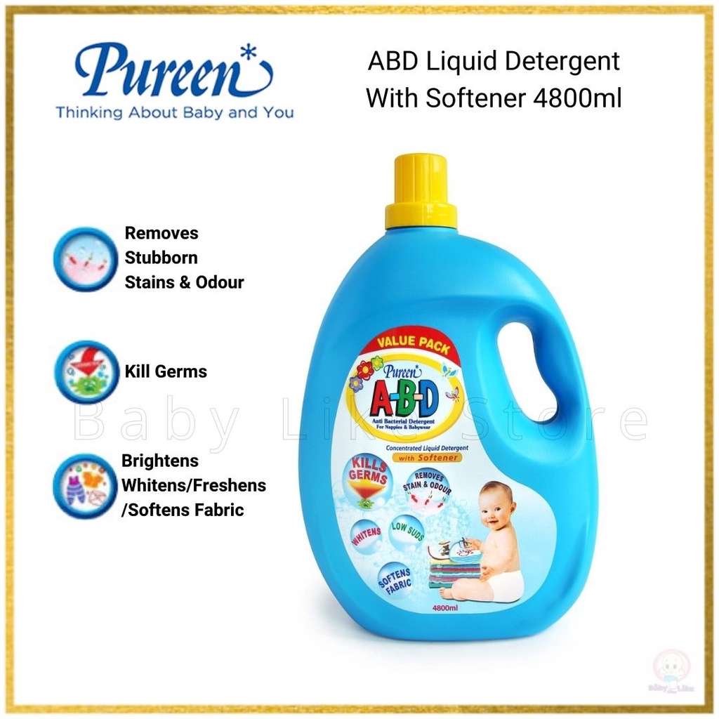 Pureen ABD Detergent with Softener 4800ml 2x4800ml | Shopee Malaysia