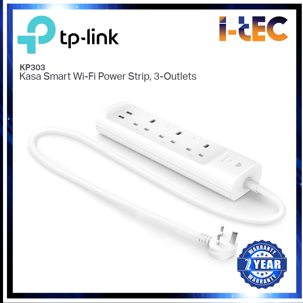 Tp-Link KP303 Kasa Smart Wi-Fi Power Strip, 3-Outlets | Shopee Malaysia