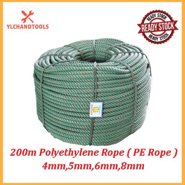 200M POLYETHYLENE ROPE - PE ROPE ( 4MM.5MM.6MM ,8MM ) | Shopee Malaysia
