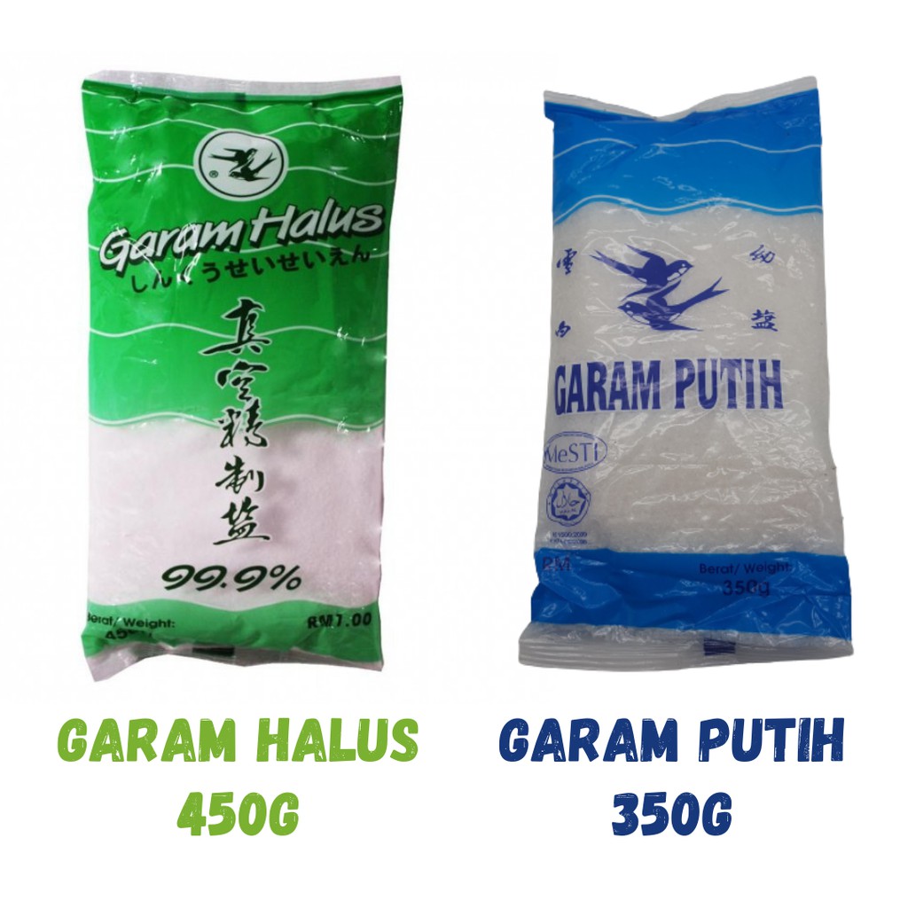 Double Swallow Salt / White Salt / Fine Salt 双燕 白盐 / 细盐 Garam / Garam ...