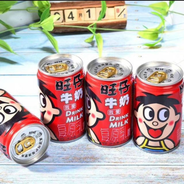 旺仔牛奶复原乳 铁罐装 145ml Wang Zai Canned Milk Drink Original (运输过程避免不了撞击导致罐凹凸不 ...