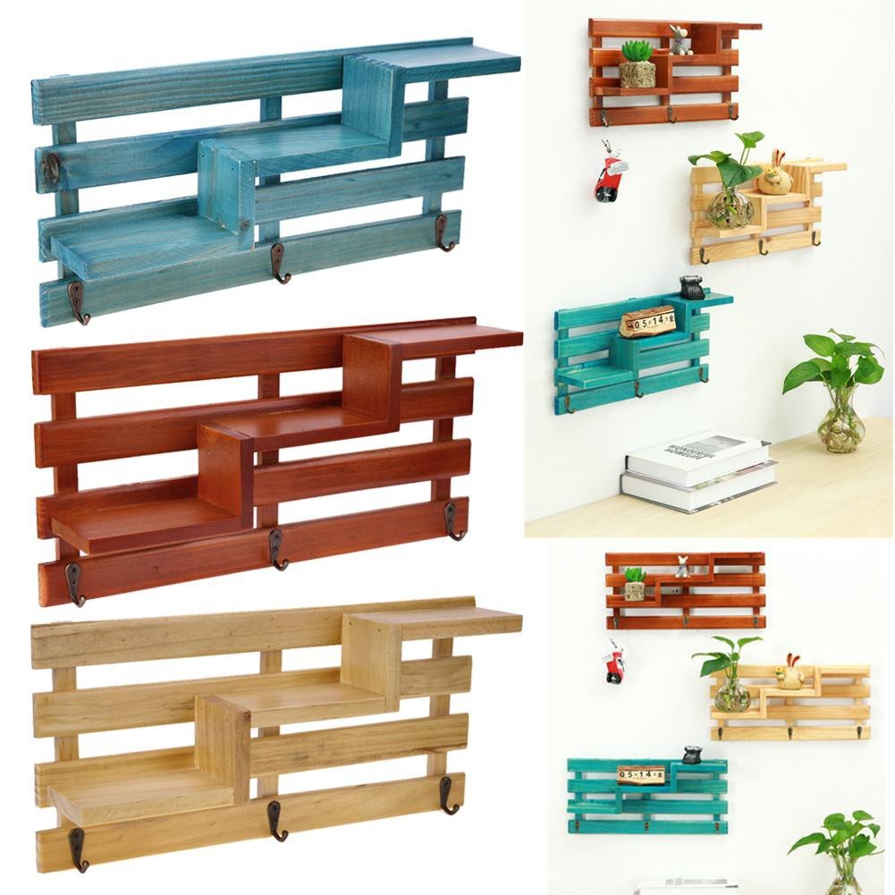 💕 No Drilling 💕1 Day Delivery💕 Large Size Wood Wall Shelf Rack | Shopee ...