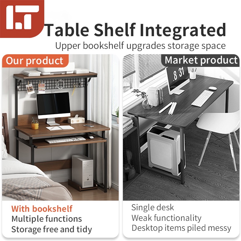 Writing Desk Computer Desk Computer Table with Free CPU Stand PC Laptop ...