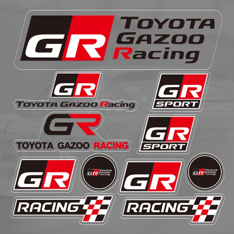Car Sticker TOYOTA GAZOO RACING GR Logo Emblem Auto Decal Stickers ...