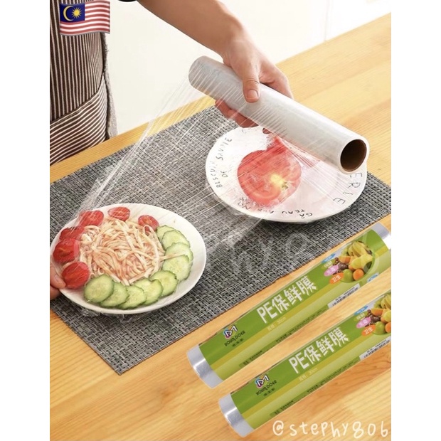 [Ready Stock]Food Wrap Film Keep Food Fresh Plastic Wrapping Roll ...