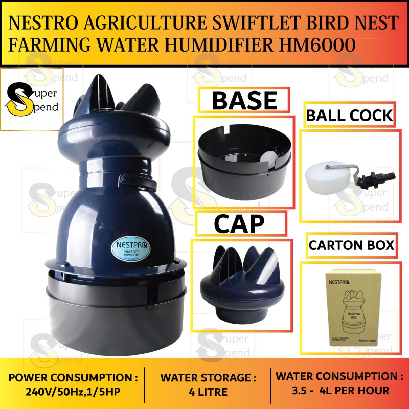 Nestpro Agriculture SWIFTLET Bird Nest Farming Water Humidifier HM6000 ...