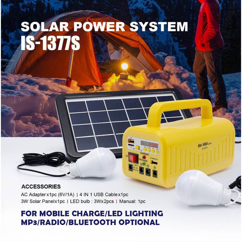 Outdoor Portable solar system Solar Panels Charging Generator Power ...