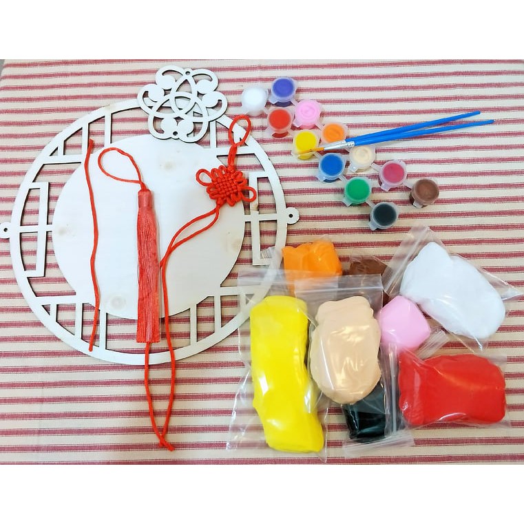 chinese new year CNY 新年 DIY hanging ornament clay making with tutorial ...