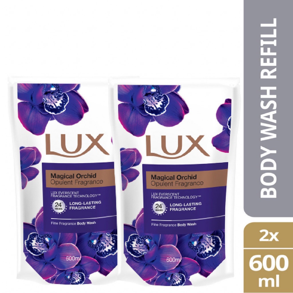 Lux Shower Gel Magical Orchid Body Wash Refill Pack 600ml x 2 | Shopee Malaysia