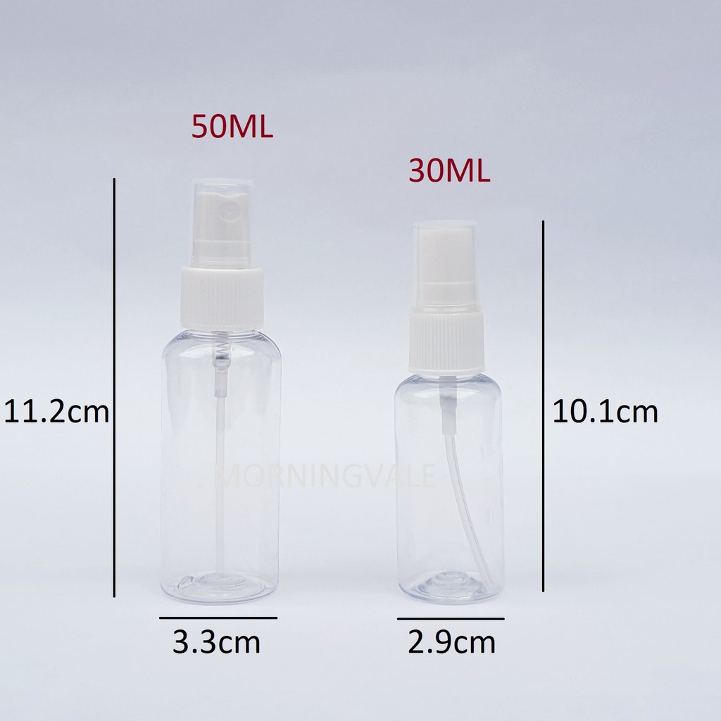 Transparent Empty Spray Bottles 30ml/50ml Plastic Mini Refillable ...