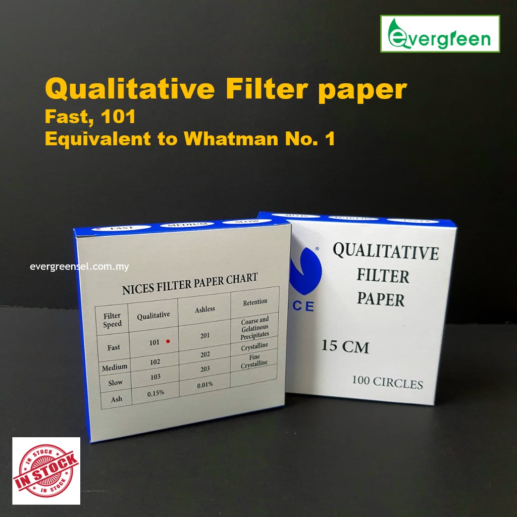 Qualitative Filter Paper 101 (FAST) 15 cm, Box of 100 ( For Laboratory ...