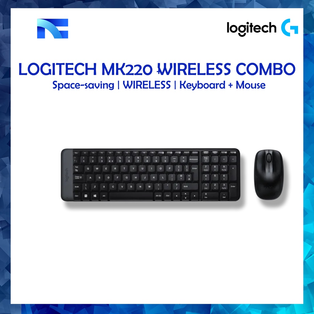 Logitech Mk220 Wireless Combo Keyboard And Mouse Shopee Malaysia
