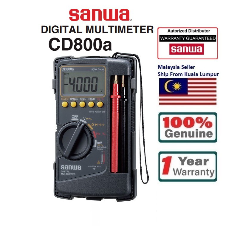 Sanwa CD800a Digital Multimeter (NEW & ORI SANWA) | Shopee Malaysia