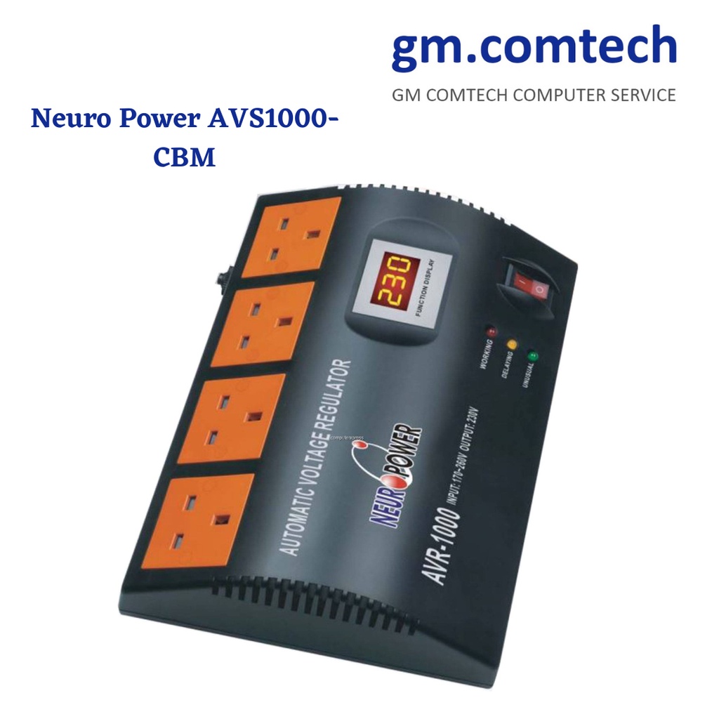 Neuro Power AVS800-CBM / AVS1000-CBM AVR Automatic Voltage Stabilizer ...