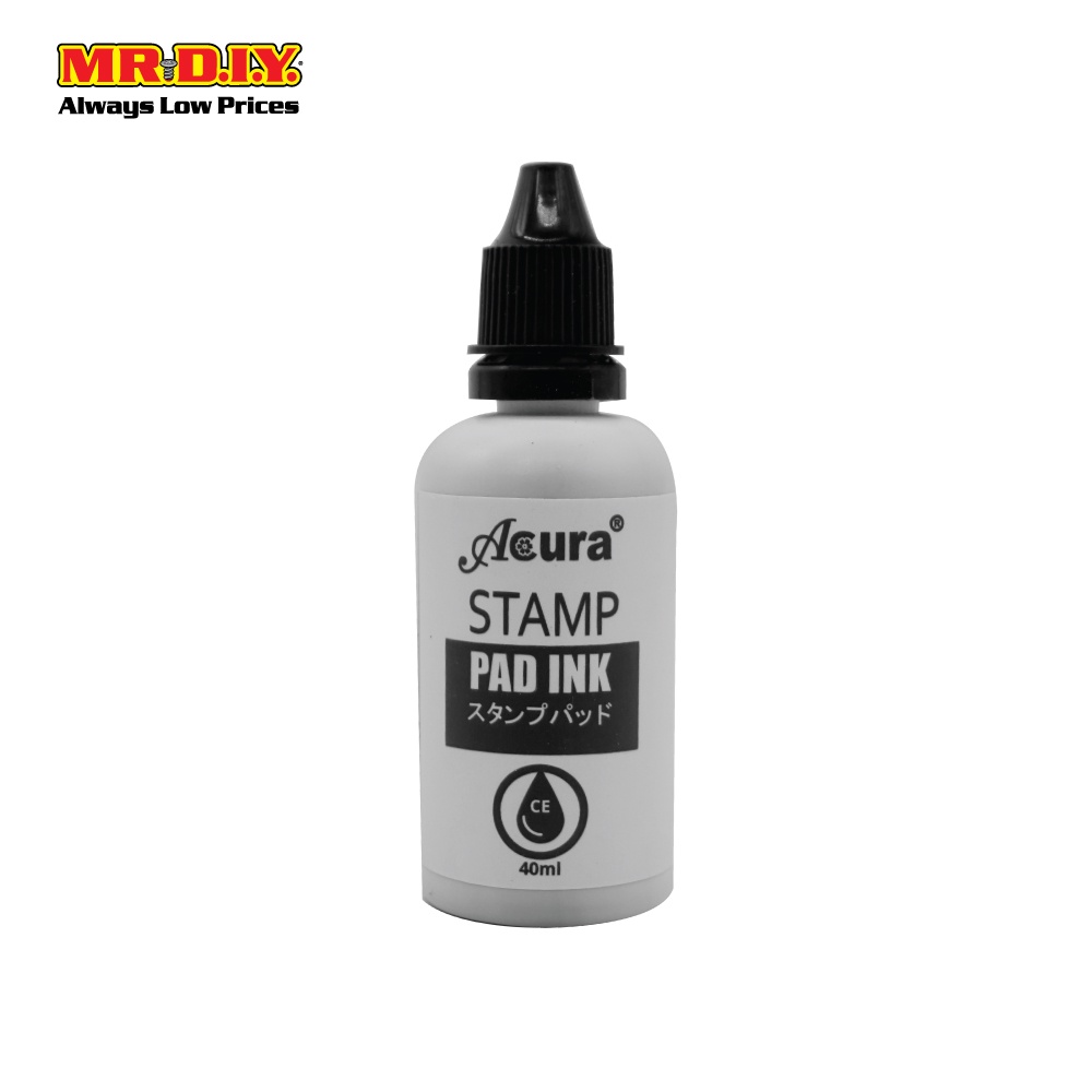 (MR.DIY) Acura Stamp Pad Ink Black (40ml) | Shopee Malaysia