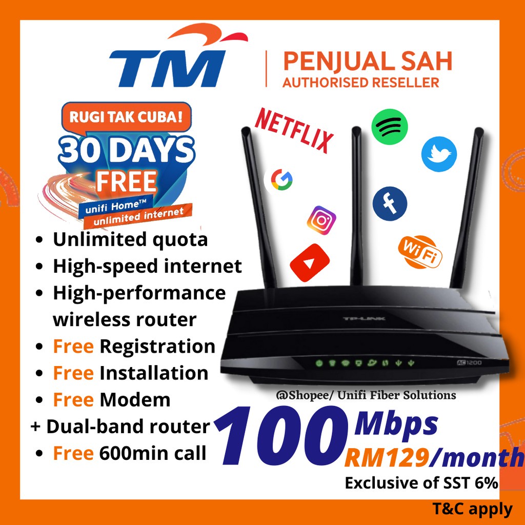 UNIFI HOME FIBER UNLIMITED DATA 🔥🔥🔥 【100 Mbps Unifi Home Fiber】 👉RM129 ...