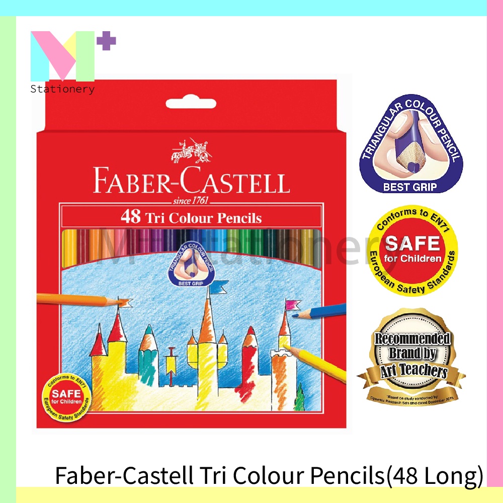 Faber-Castell Tri Colour Pencil / Pensel Warna (12'S, 24'L, 36'L, 48'L ...