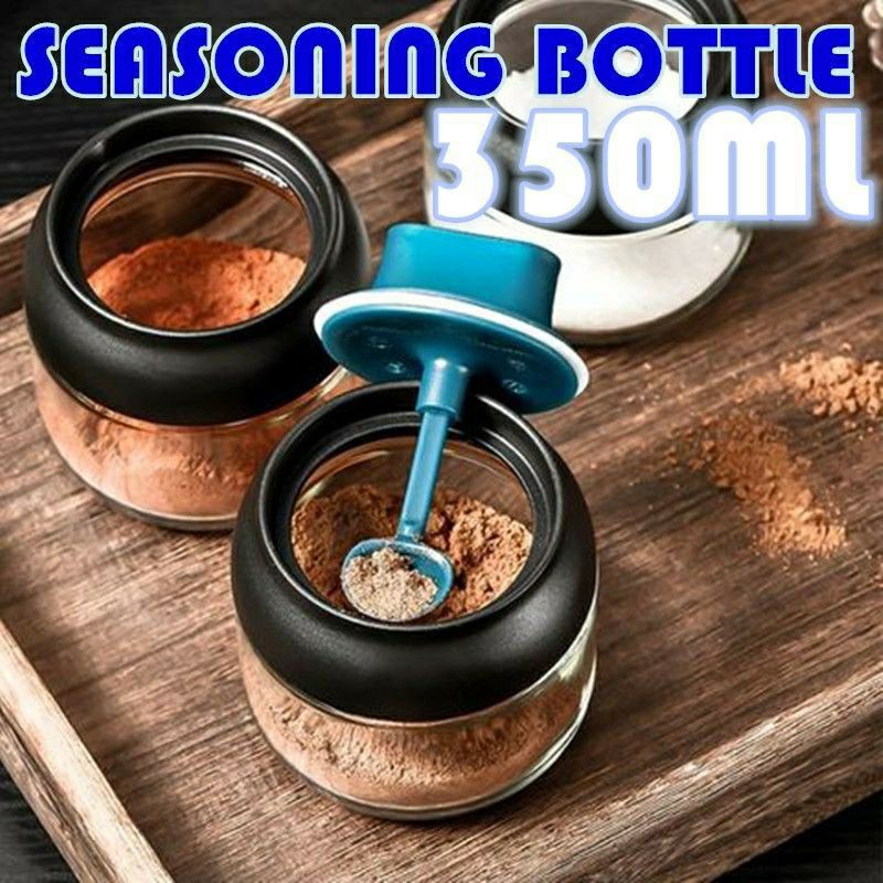 350ML Botol Garam, Botol Gula Kedap Udara, Seasoning Bottle with Spoon ...