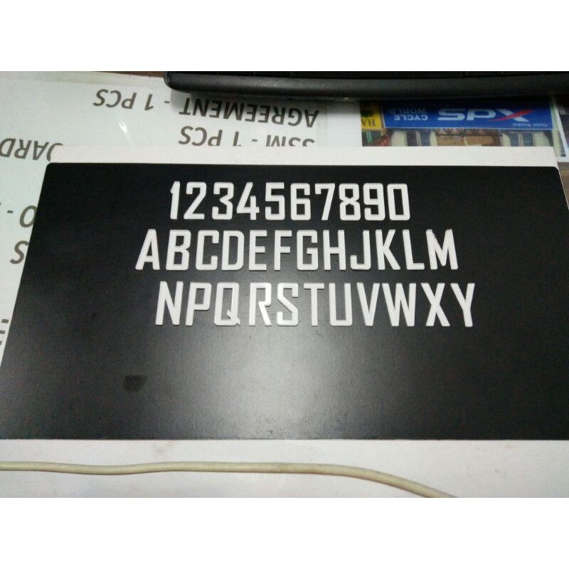Nombor Plate Motor / No Flat Kecil Sekali Papan (Number Kristal Putih ...