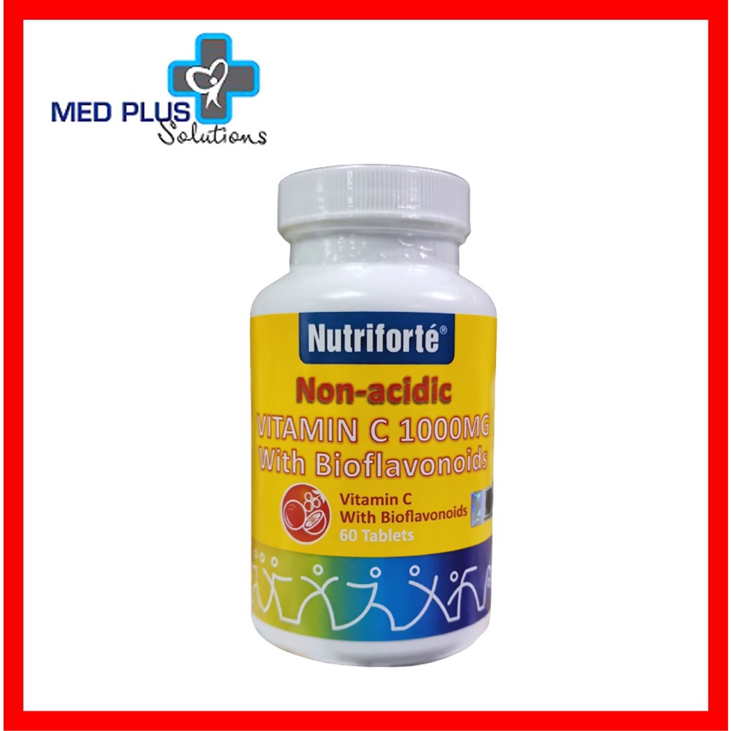 Nutriforte Non Acidic Vitamin C 1000mg with Bioflavonoids 60's tablets ...