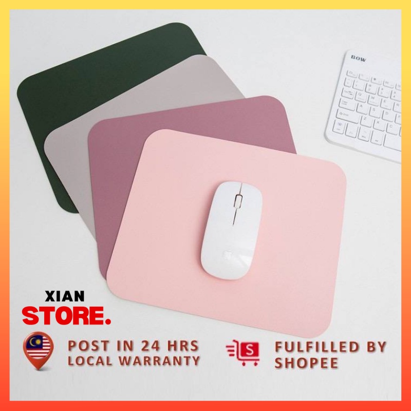Large Leather Mousepad Keyboard Mat Anti-slip Suede Backing Smooth ...