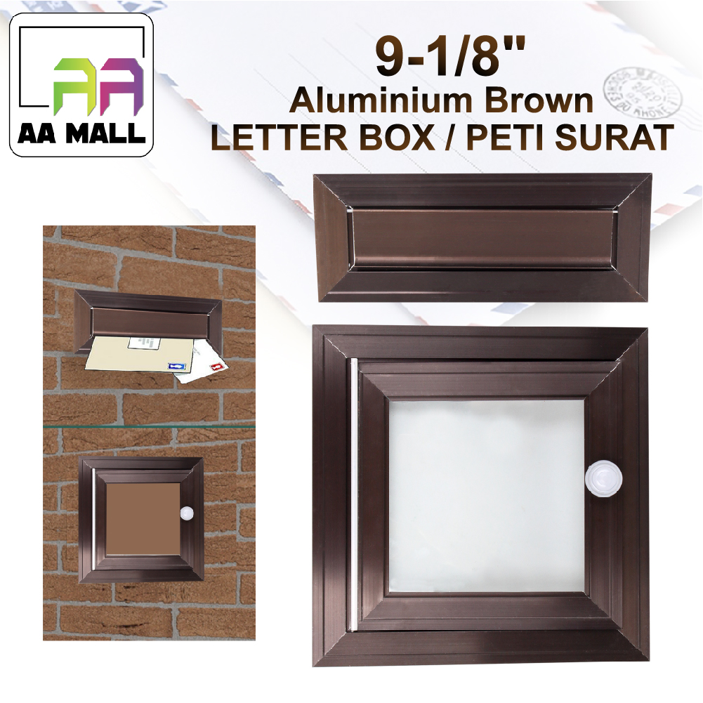 AAMALL Aluminium Brown Letter Box / Peti Surat - Panel Set Only (9-1 ...
