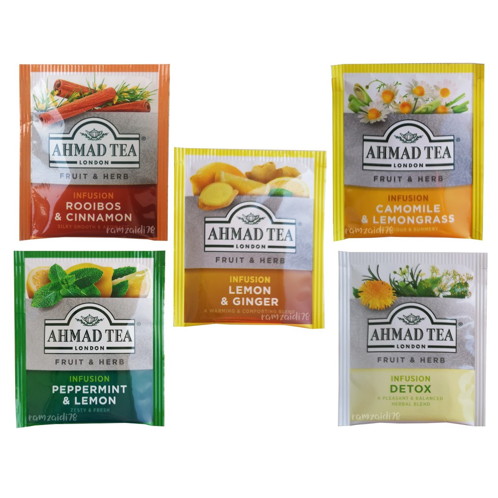Set Ahmad Tea Herbal Infusion Test Pack (Detox, Camomile Lemongrass ...