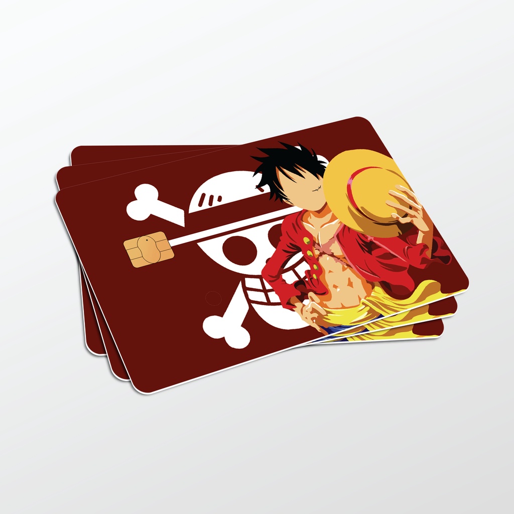 Sticker Anime One Piece Luffy Zoro Sanji Shanks Stiker Card Cover ATM ...