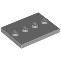 LEGO Parts 88646 Tile, Modified 3 x 4 with 4 Studs in Center ...