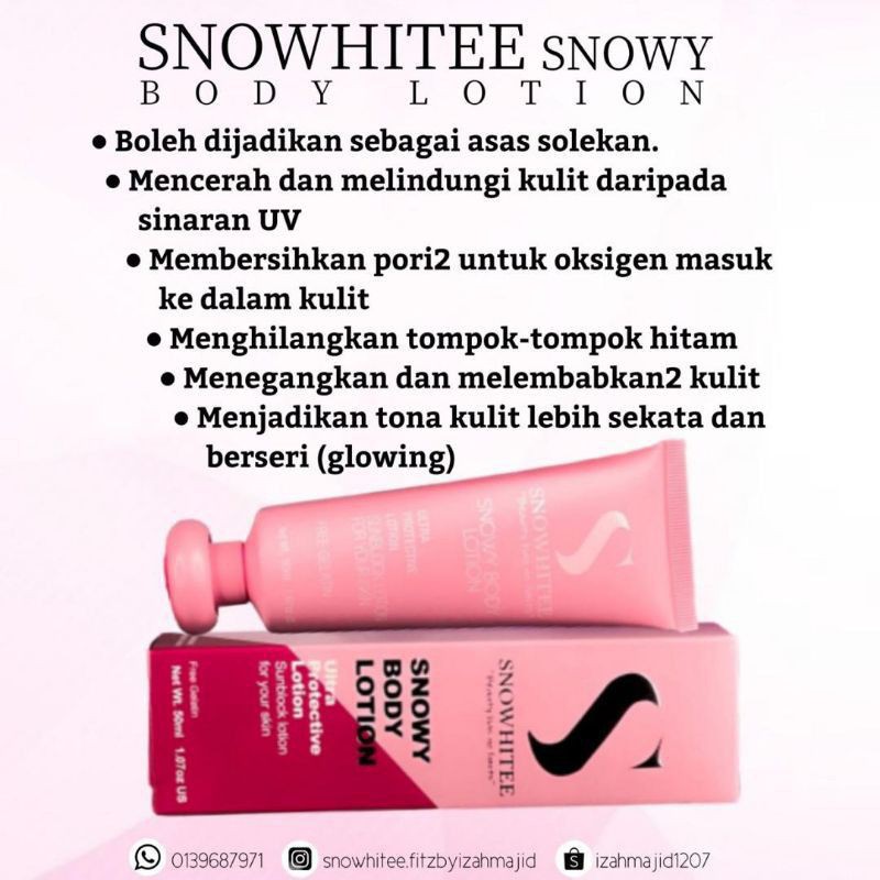 Snowy Body Lotion 💯 Original | Shopee Malaysia
