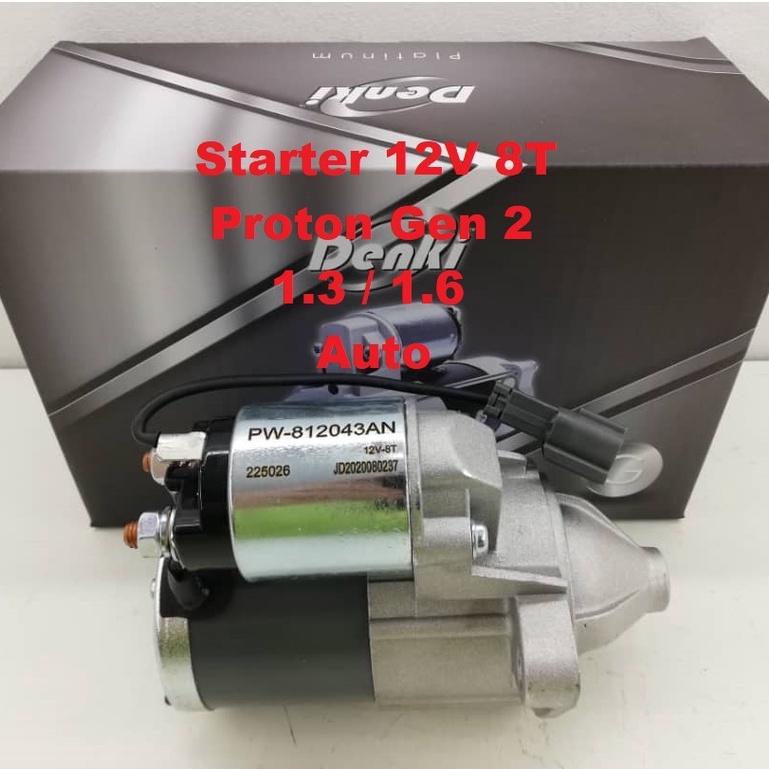 Proton Gen 2 1.6 Auto High Speed Starter Motor 8T 12V 1.2KW Denki ...
