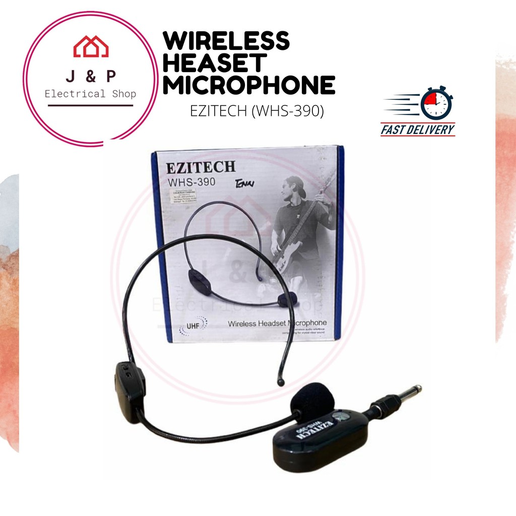 EZITECH Wireless Headset Microphone ( WHS-390) [Ready Stock] | Shopee Malaysia