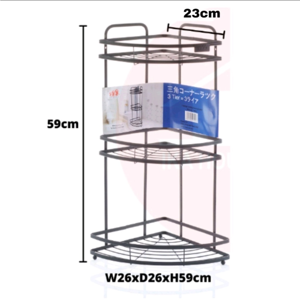 3 TIER TRIANGLE RACK(BLACK) RAK TIGA TINGKAT SEGITIGA | Shopee Malaysia