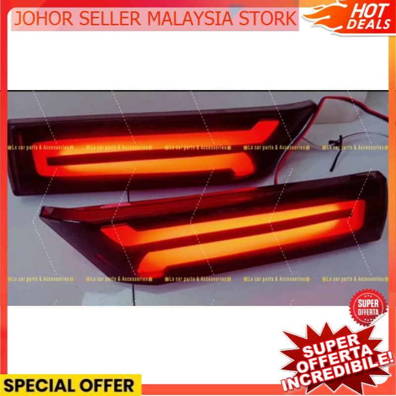 Perodua Myvi new 18 19 20 Bezza 3 in 1 Mode Bumper reflctor Driving ...