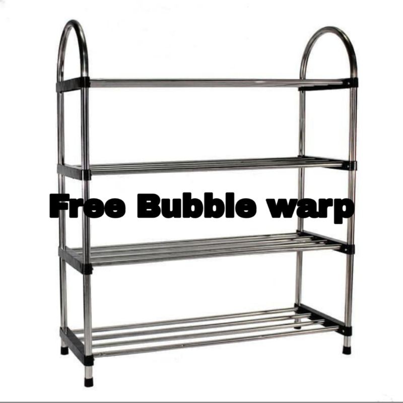 4 tier stainless steel shoe rack / portable stainless shoe rack / 4 ...