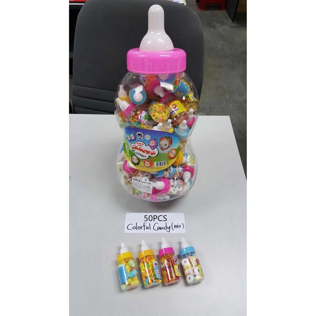 Milk Bottle Candy 50pcs (Supercute) | Shopee Malaysia