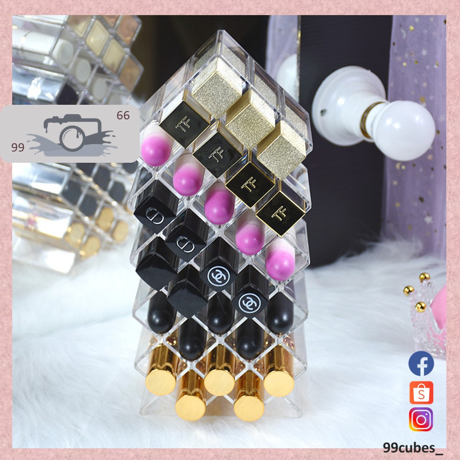 Lipstick Holder Transparent storage box Tik Tok Same Vertical fish ...