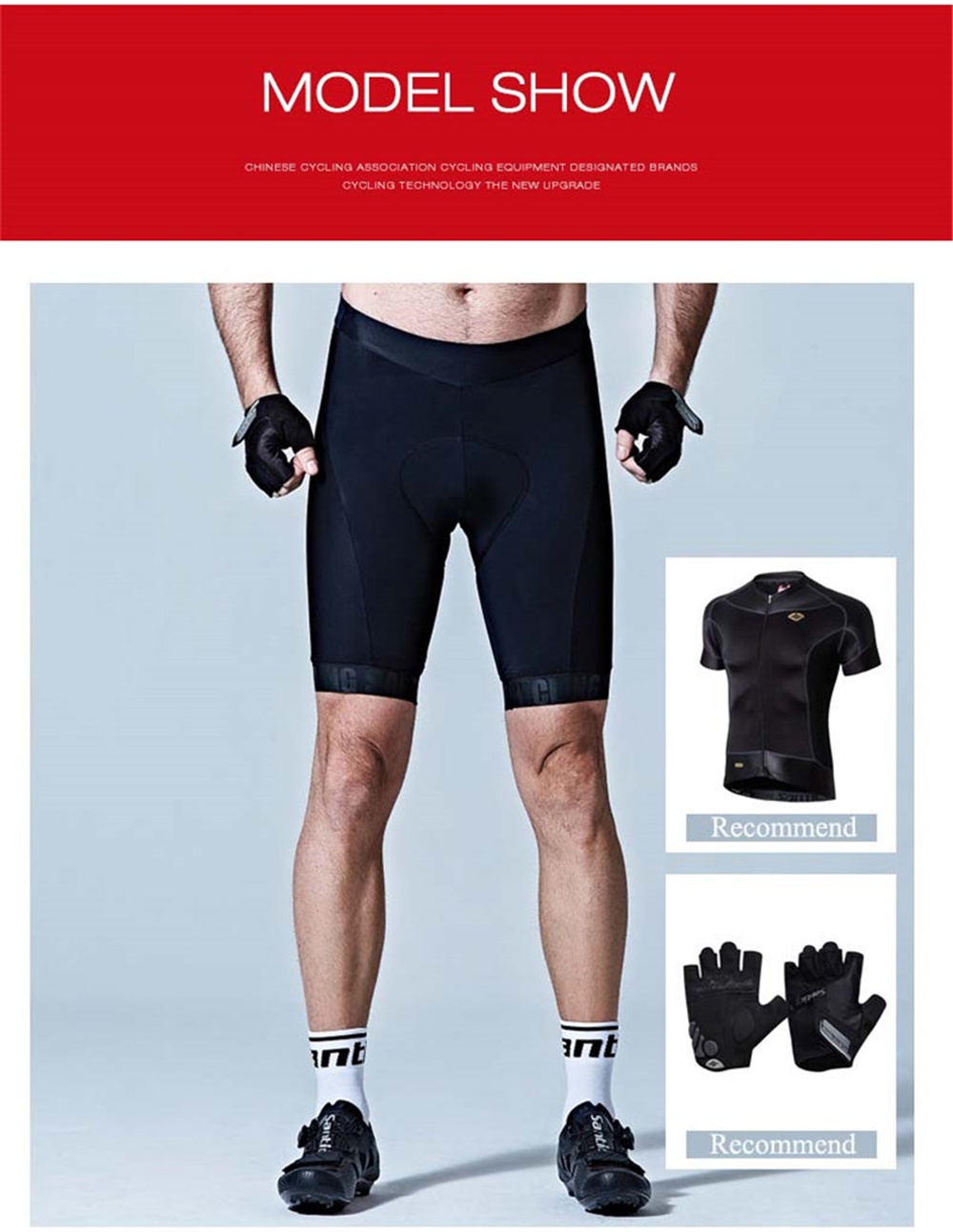 Santic Men Cycling Shorts 4D Coolmax Padded Breathable Bicycle Bike ...