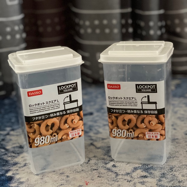 Daiso Lock Pot Food Storage Two way Opening Few Size Plastic Tupperware ...