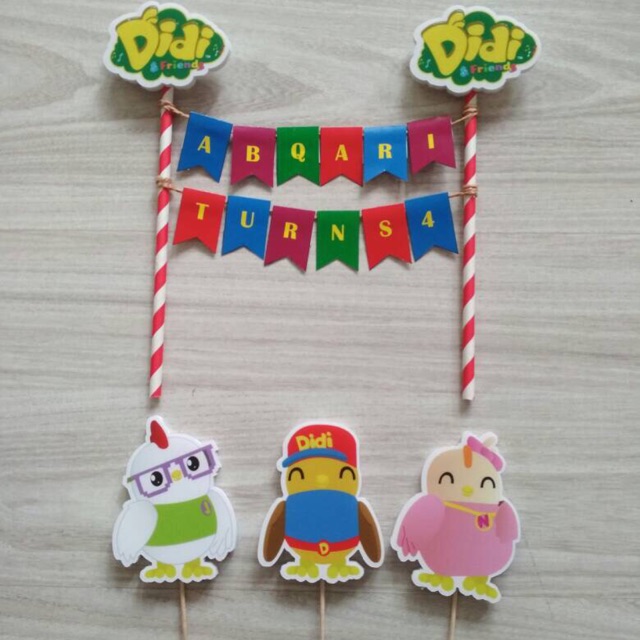 Cake topper birthday ( Didi and friends / Little Mermaid / angels ...