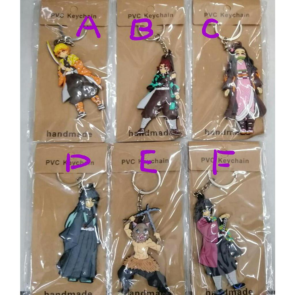 Cute Cartoon PVC Key Chain Dual Face Demon Slayer Kimetsu no Yaiba ...