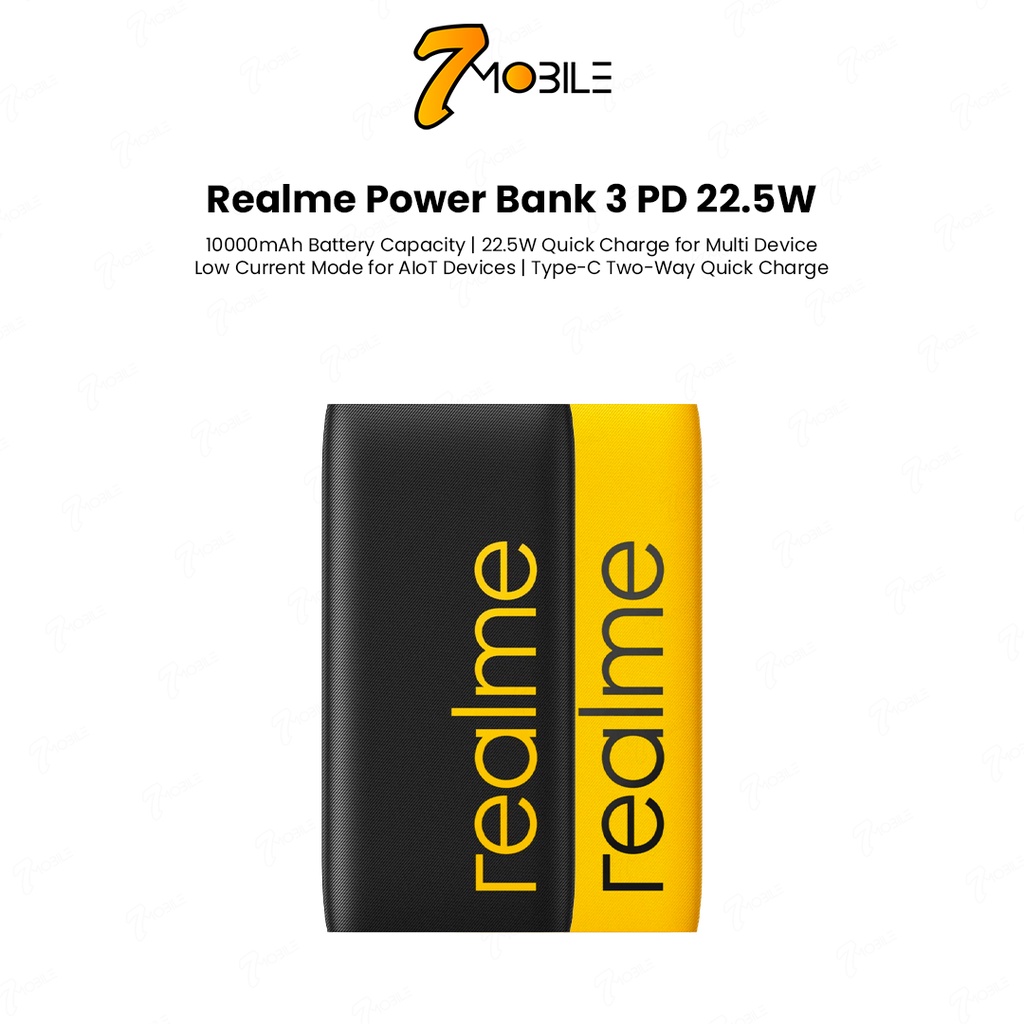 Realme Power Bank 3 PD (10000mAh/22.5W Quick Charge/Type-C Two-Way ...