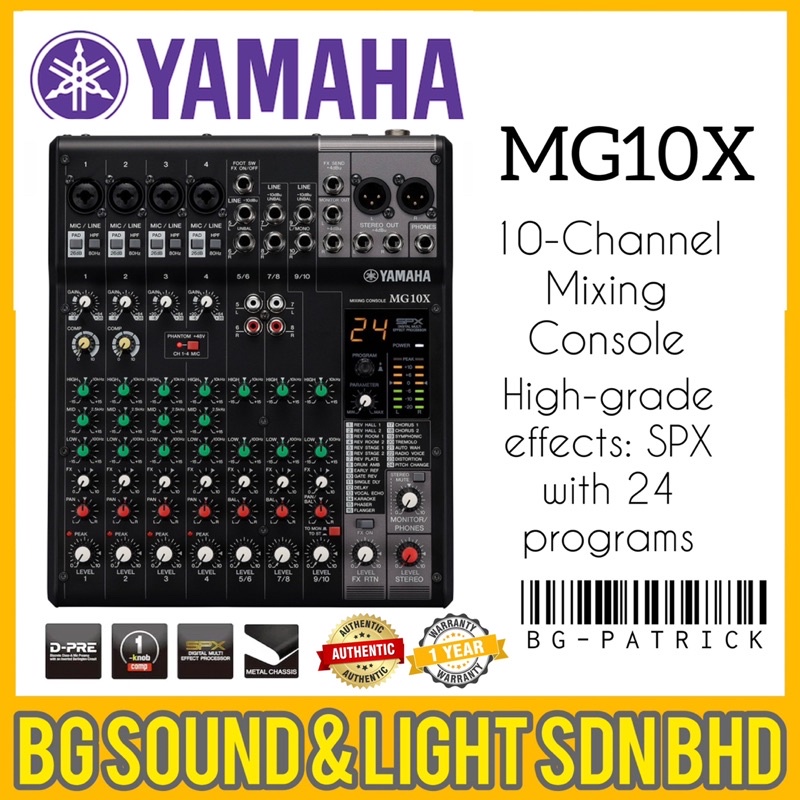 [NEW2022] YAMAHA MG10X 10-Channel Mixing Console | MG10X | MIXER ...