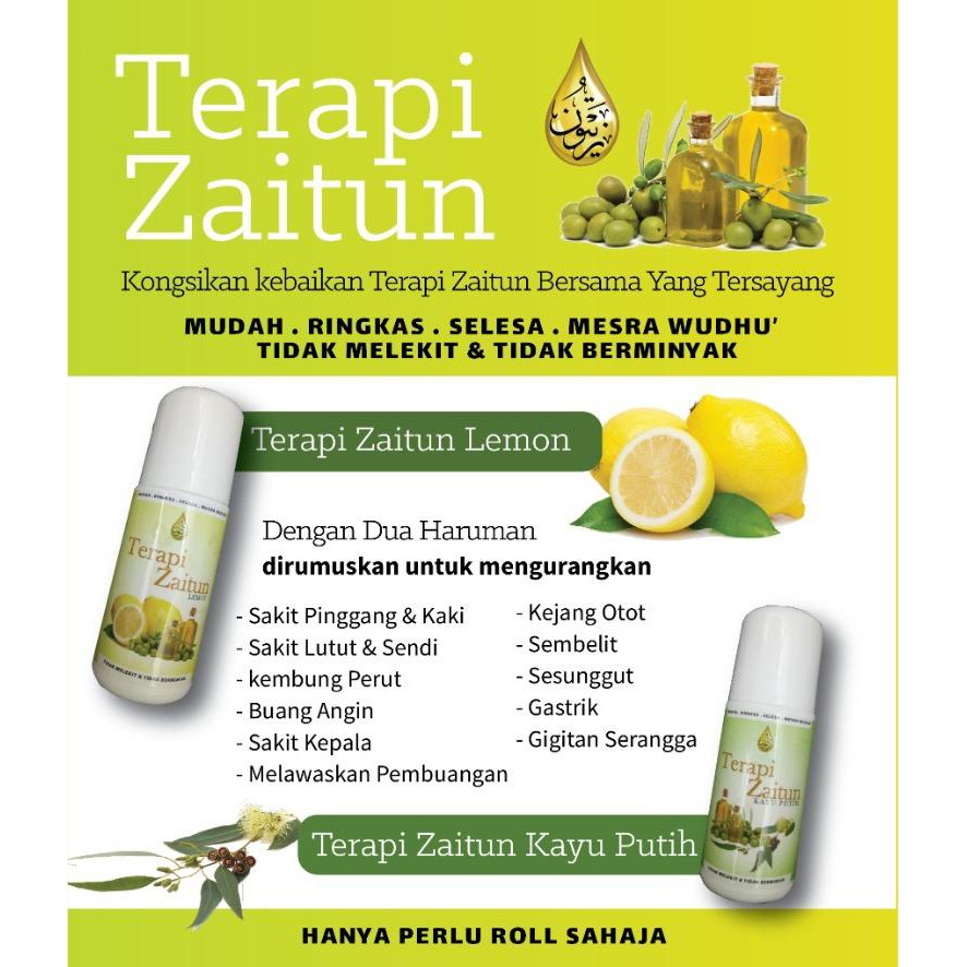 Minyak Angin / Panas Roll On Dengan Wangian Lemon @ Kayu Putih dengan ...