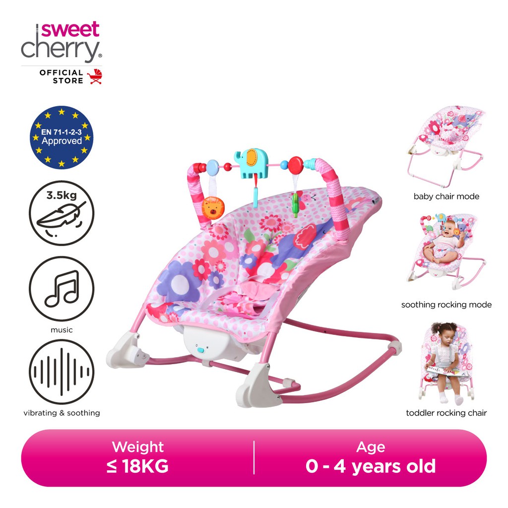 Sweet Cherry Infant to Toddler Rocker Bouncer Chair SC668 Tamie Bouncer ...