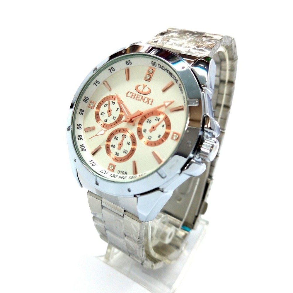 CHENXI CX-019G Japan Quartz Analog Men's Watch (Silver) | Shopee Malaysia